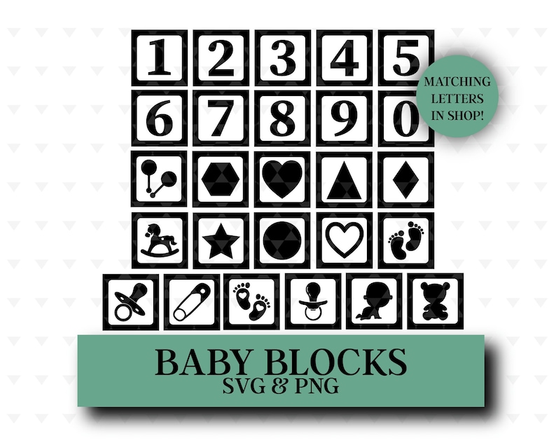 Baby Block Svg | Number Blocks Svg | Custom Baby Block | Baby Room ...