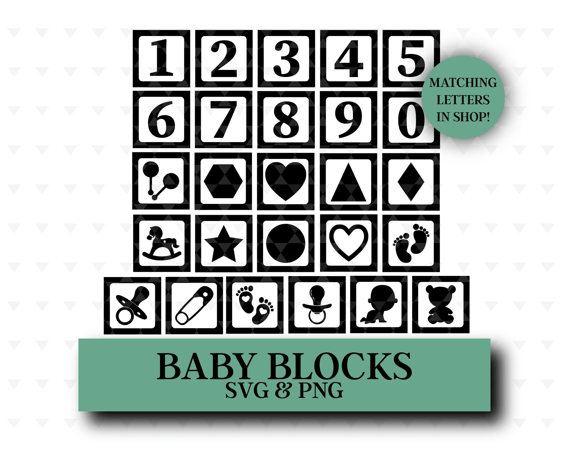 Baby Block Svg | Number Blocks Svg | Custom Baby Block | Baby Room ...