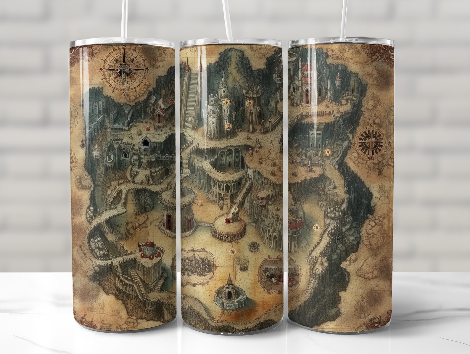 Fantasy Map Tumbler Wrap Marauder Map Tumbler Wrap Marauders Map Pirate ...