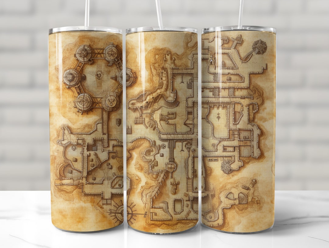 Fantasy Map Tumbler Wrap Marauder Map Tumbler Wrap Marauders Map Pirate ...