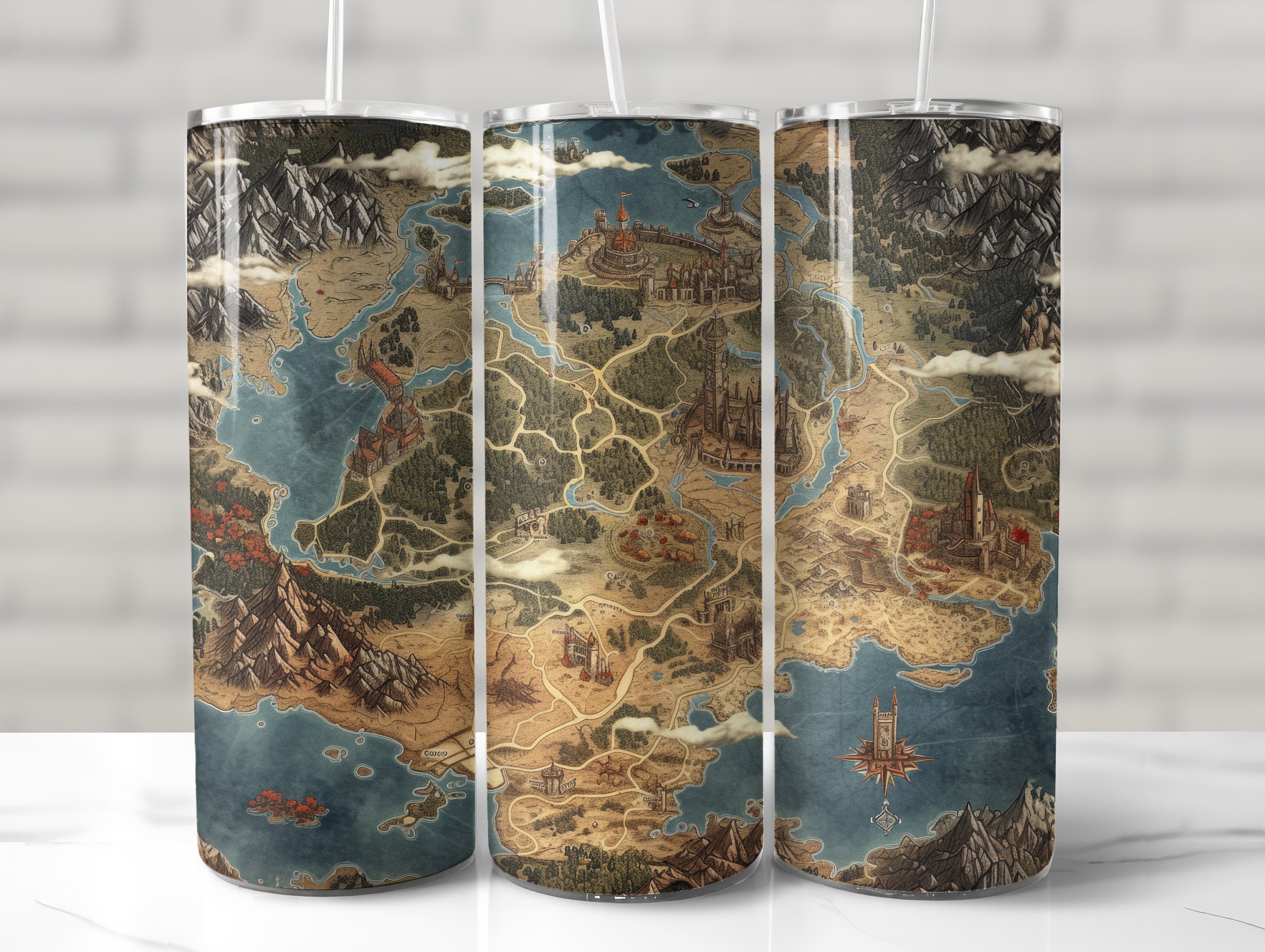 Fantasy Map Tumbler Wrap Marauder Map Tumbler Wrap Marauders Map Pirate ...