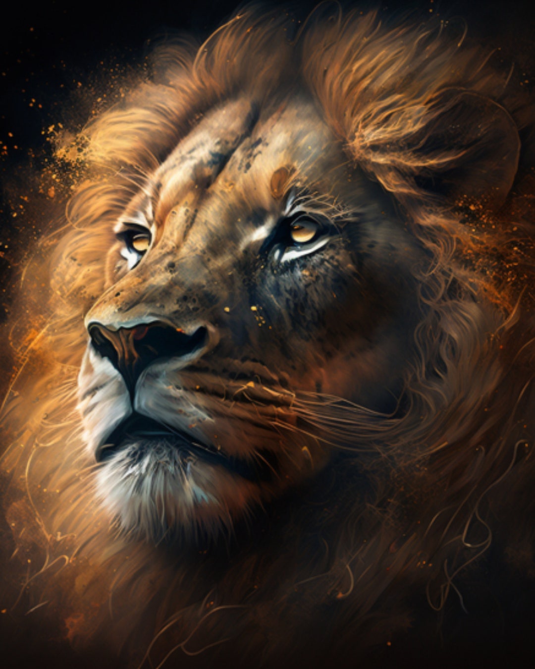 Digital Lion PRINTABLE Wall Arts Nice for Home Decoration ,lion Poster ...