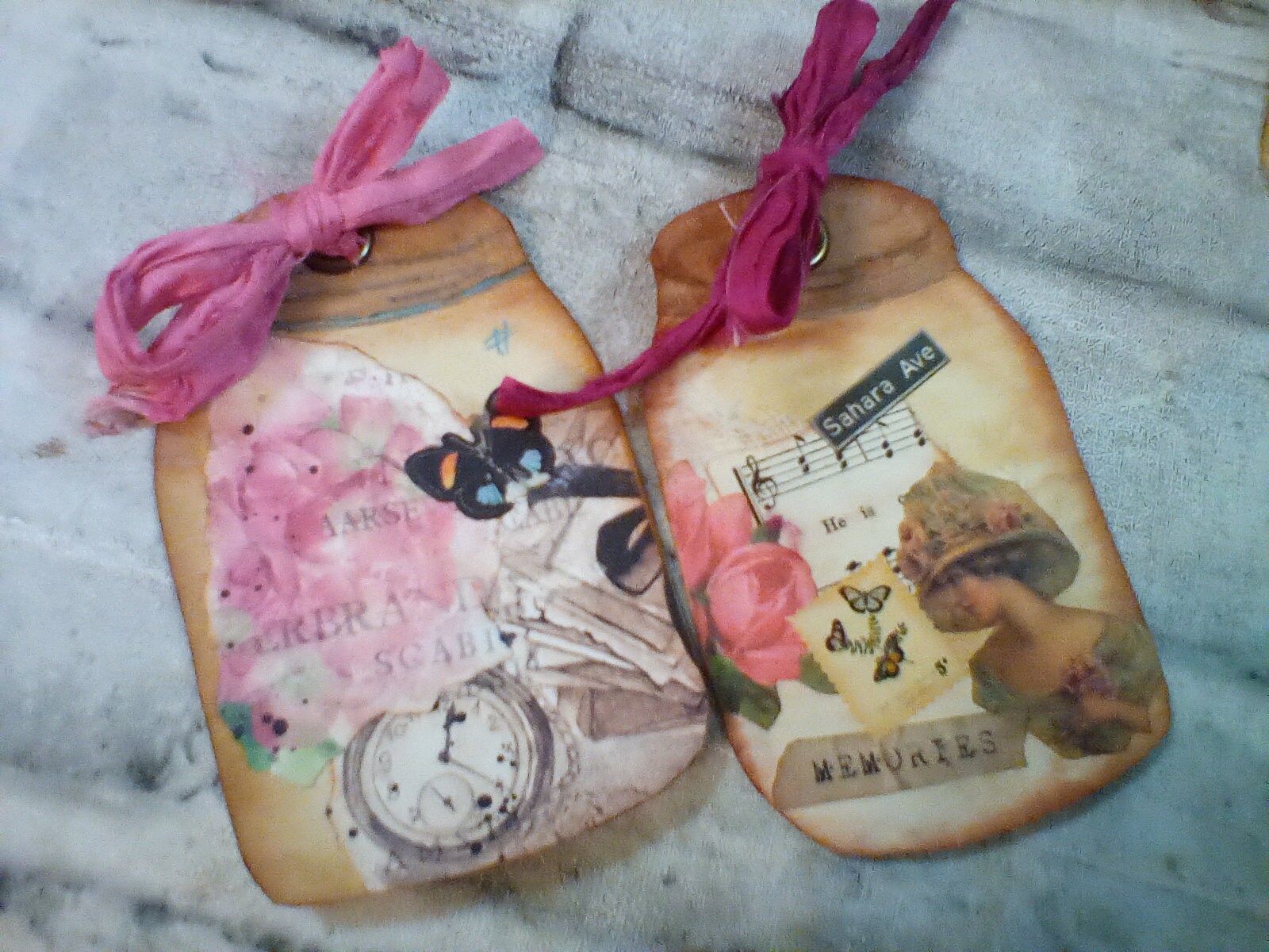 Junk Journal Ephemera, 5 Little Canning Jars Decorated With Flowers and Other Embellishments ...