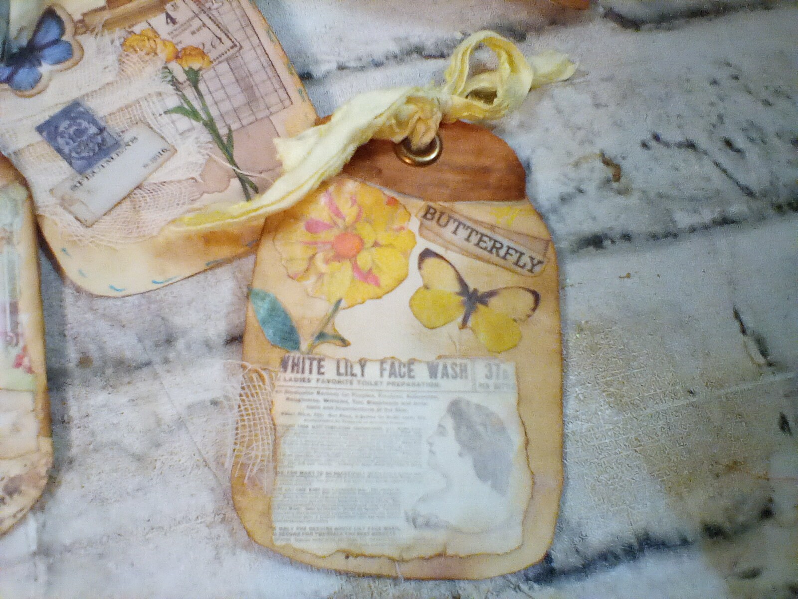 Junk Journal Ephemera, 5 Little Canning Jars Decorated With Flowers and Other Embellishments ...