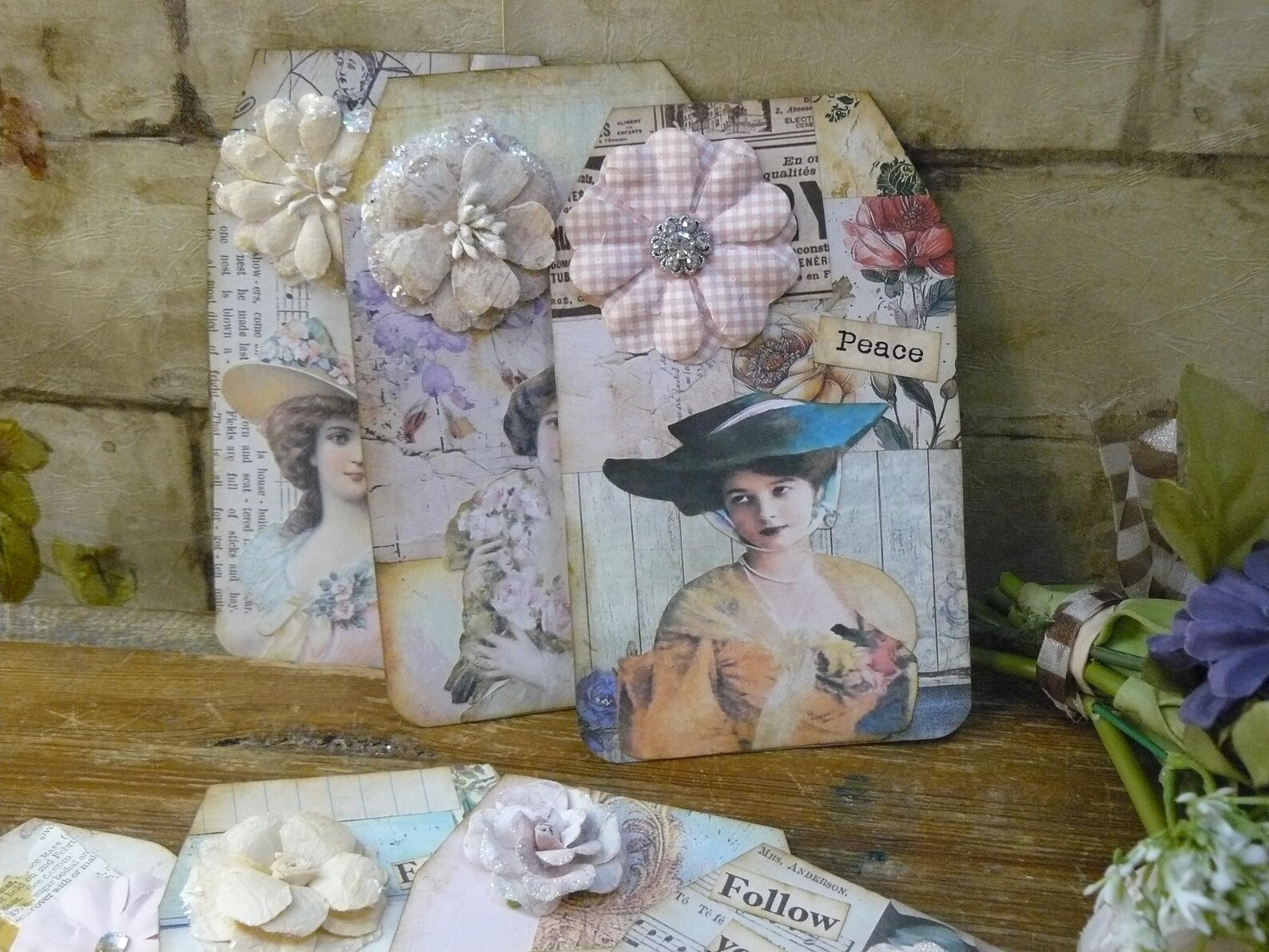 3 Tags With Writing Space on Back Approximately 3 1/2 X 6", Photo ...