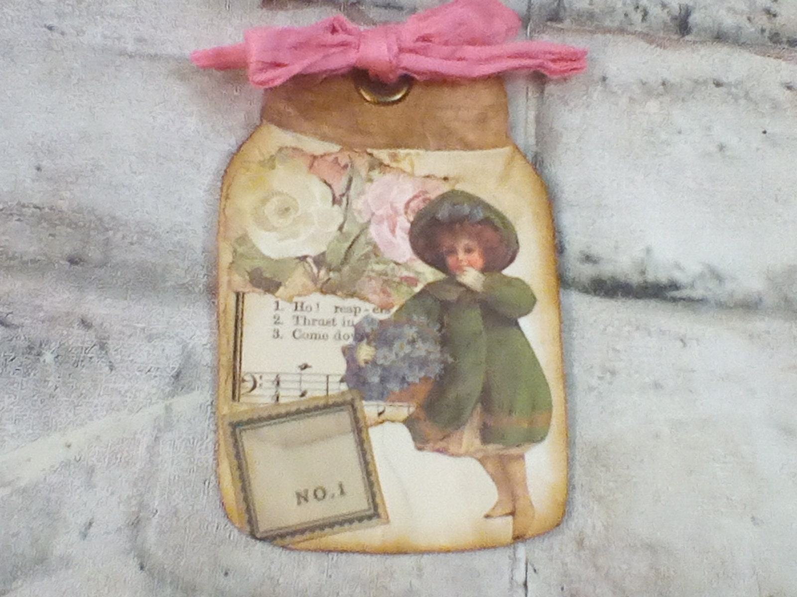 Junk Journal Ephemera, 5 Little Canning Jars Decorated With Flowers and Other Embellishments ...