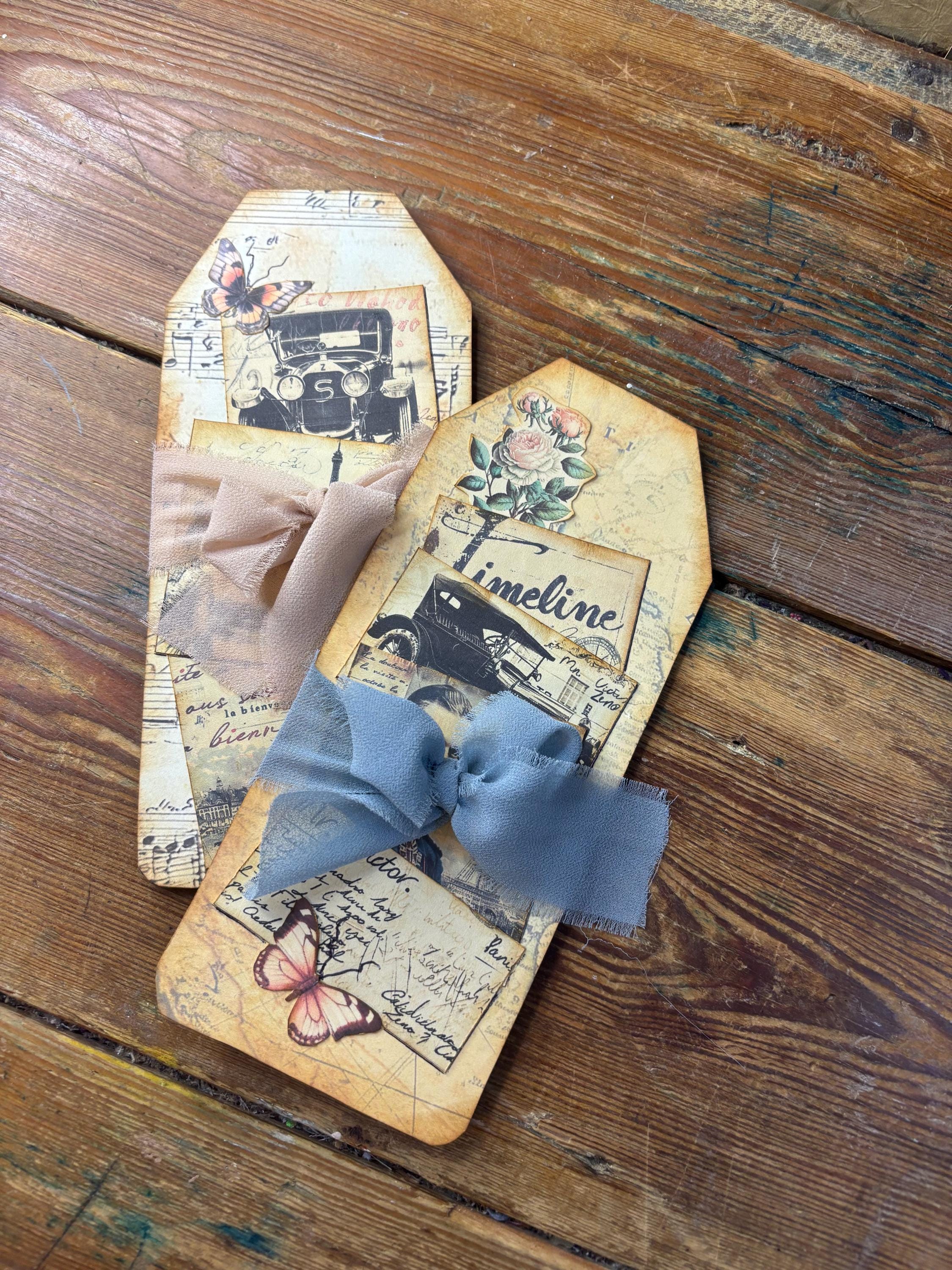 Journal Tags With Small Notepad, App 3 1/2 X 8" Decorated Tag With Cute ...