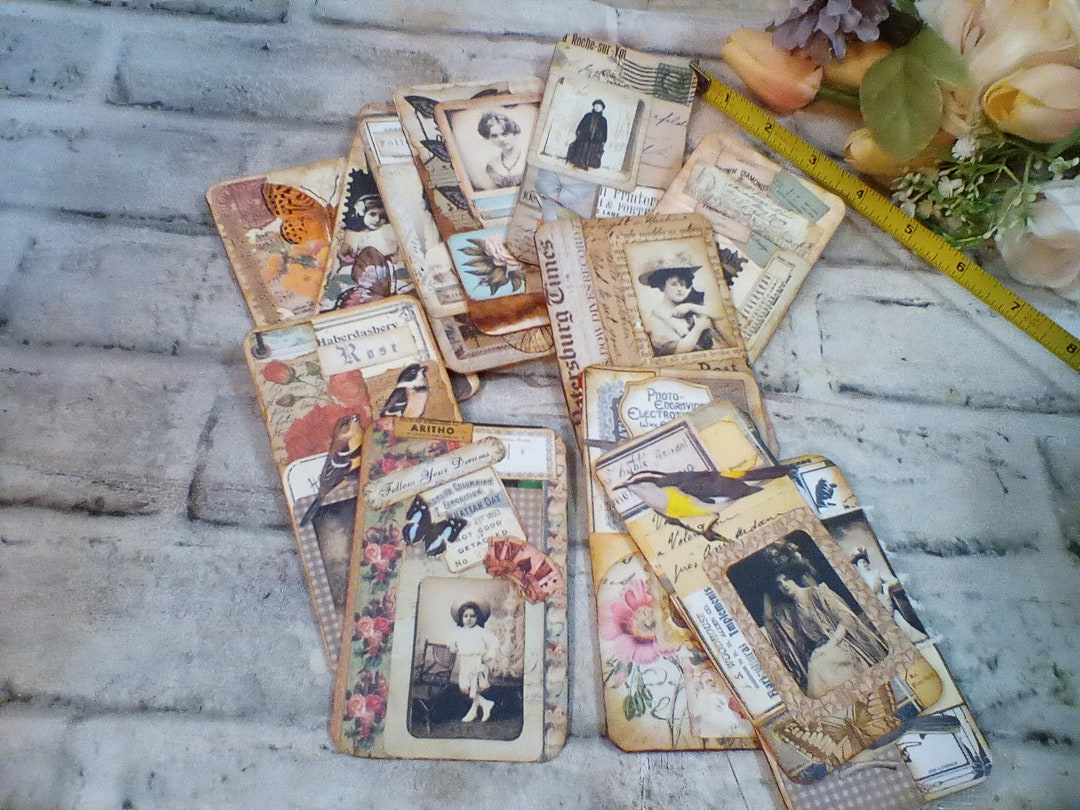 Journal Cards, Pockets Junk Journal Ephemera Approximately 4 X 3 ...