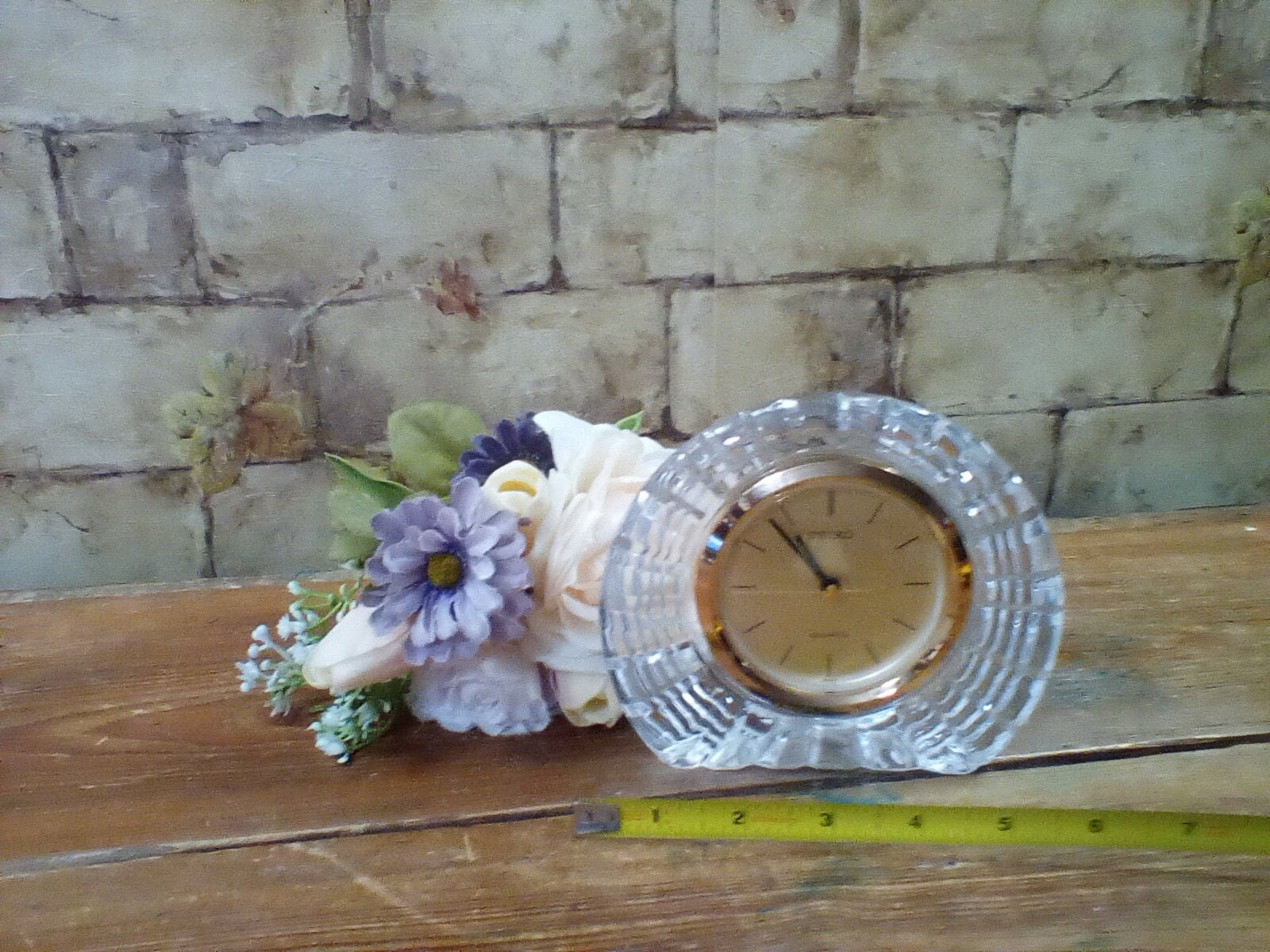 Vintage Seiko Crystal Clock Brass Face and Face Plate Black - Etsy