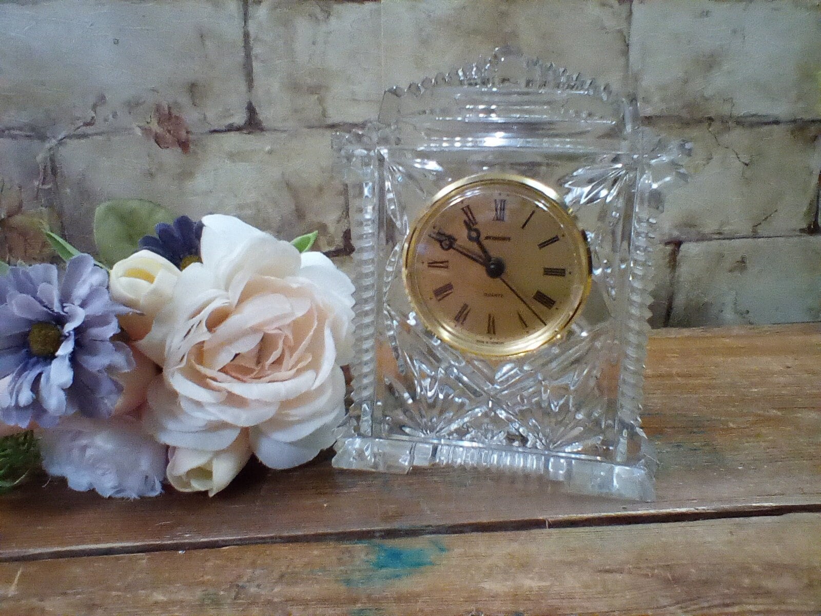 Vintage Crystal Clock by Staiger, Illusions Made in the Czech Republic ...