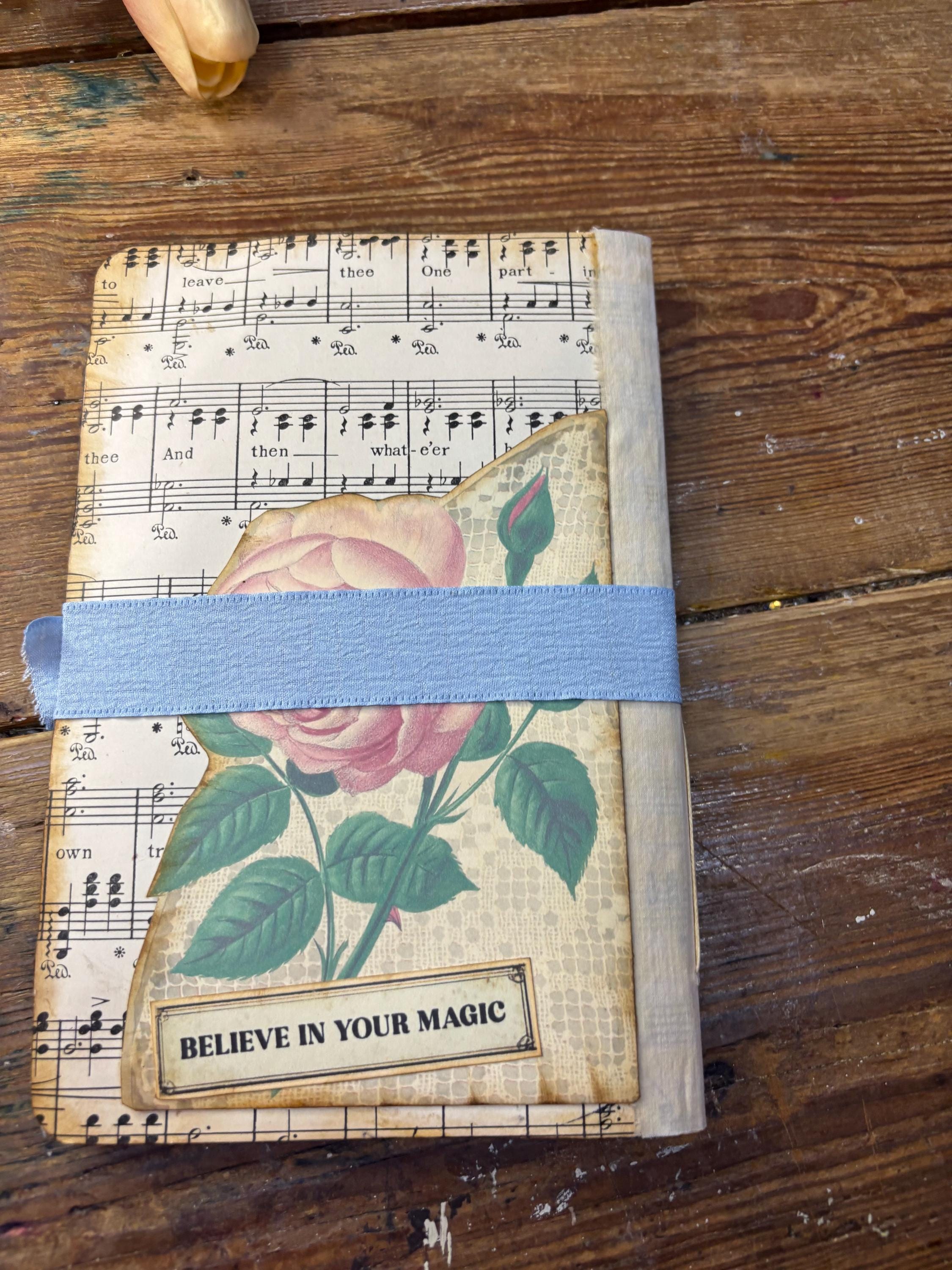 Small Junk Journals With Aged Music and Book Page Collage Loads of ...