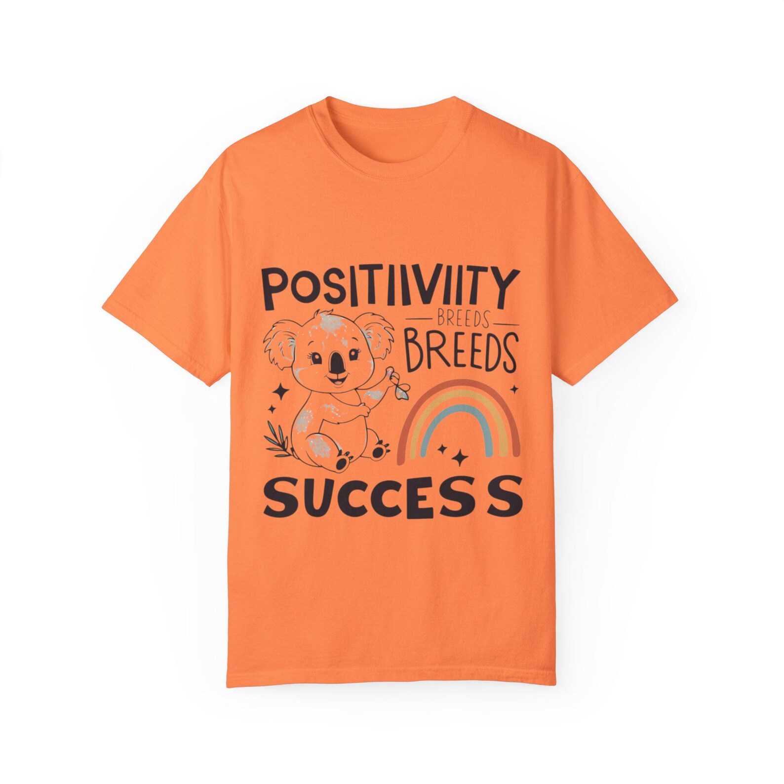 Positivity Breeds Success Koala T-shirt | Cute Motivational Cartoon ...
