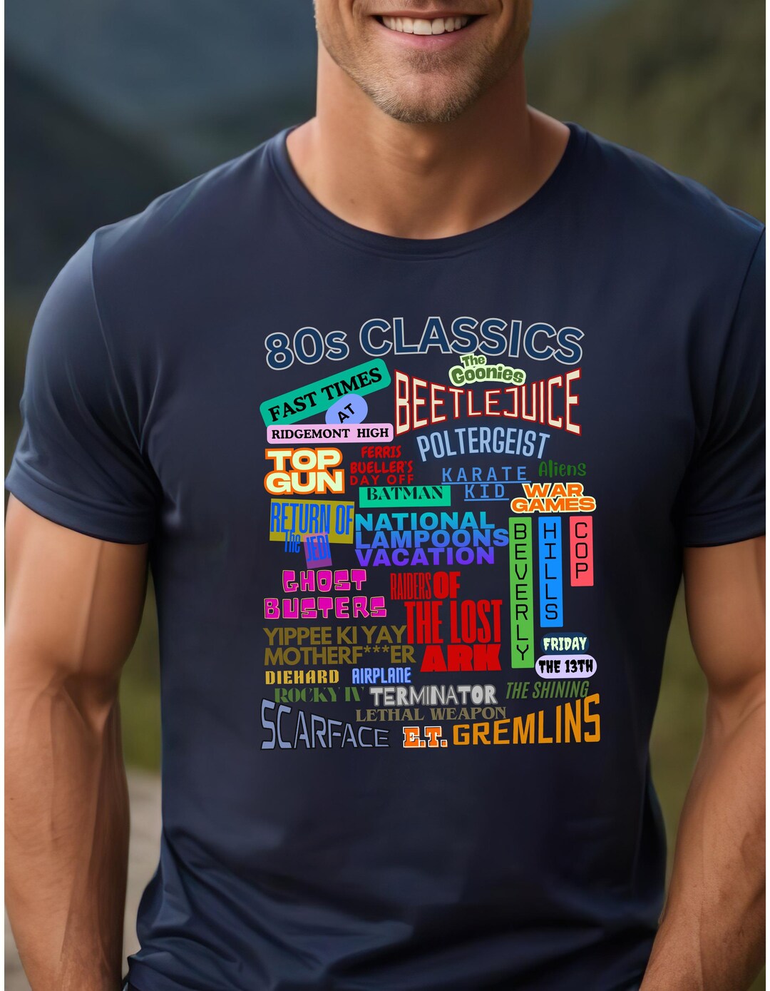 1980s Blockbuster Classic Movies Tshirt, Retro Movie Buff Tee, Vintage ...