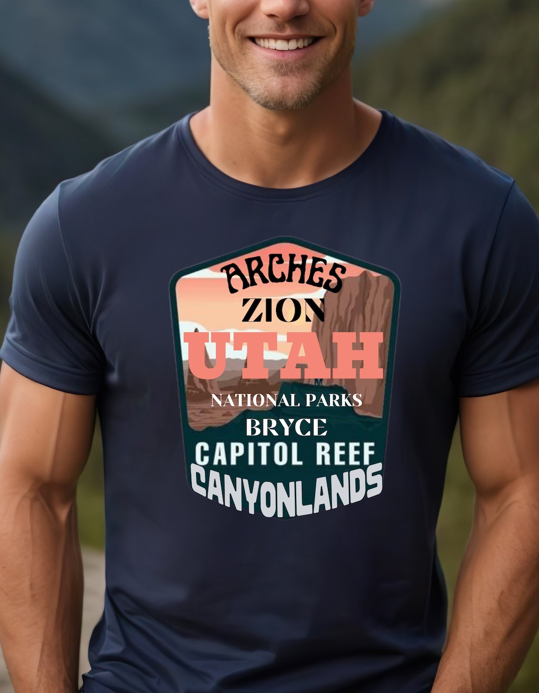 Utah National Parks Tshirt, Utah Mountain Shirt, Utah State Park Tee ...