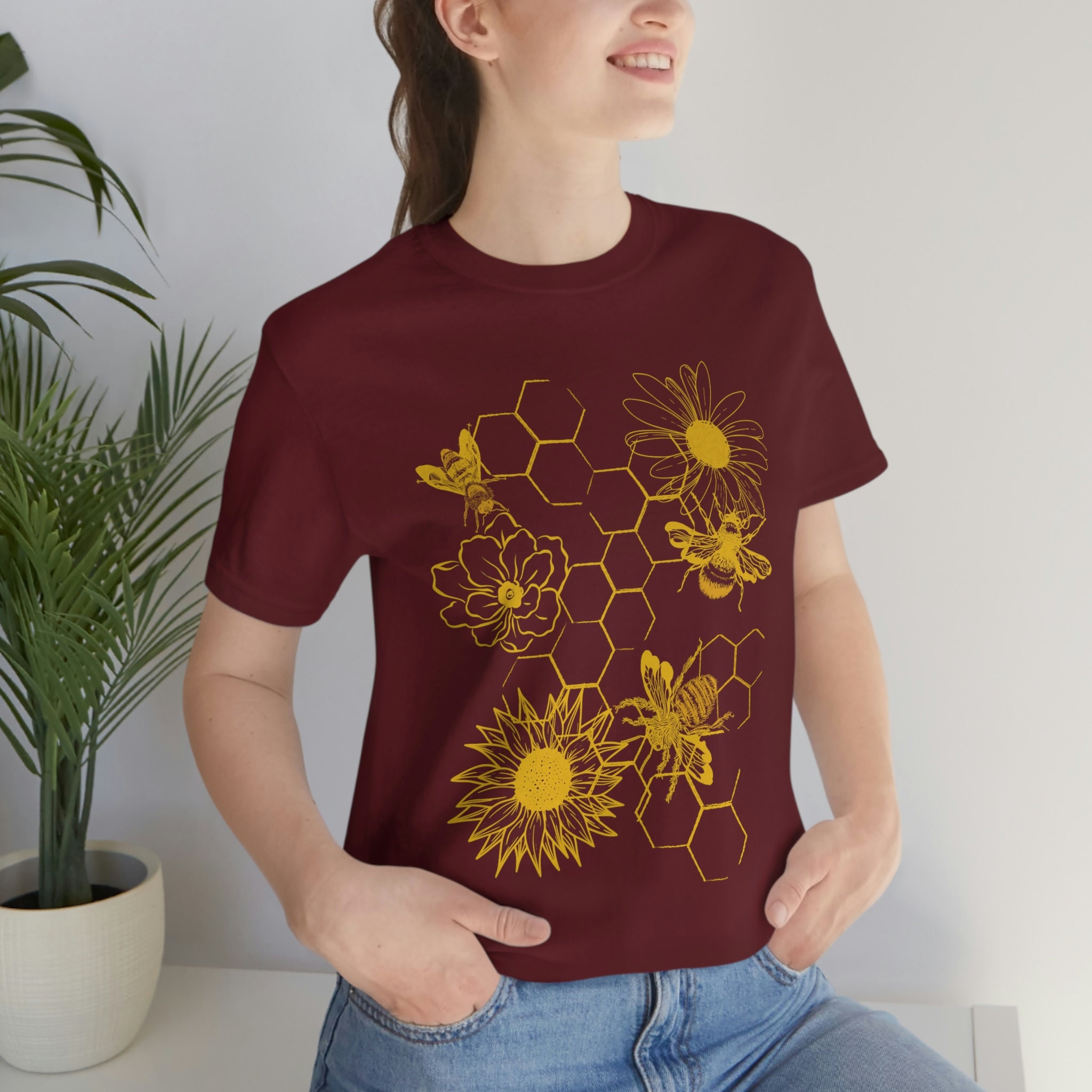 Honeycomb Shirt, Beehive Tshirt, Honeybee Shirt, Bee Apparel, Bees ...