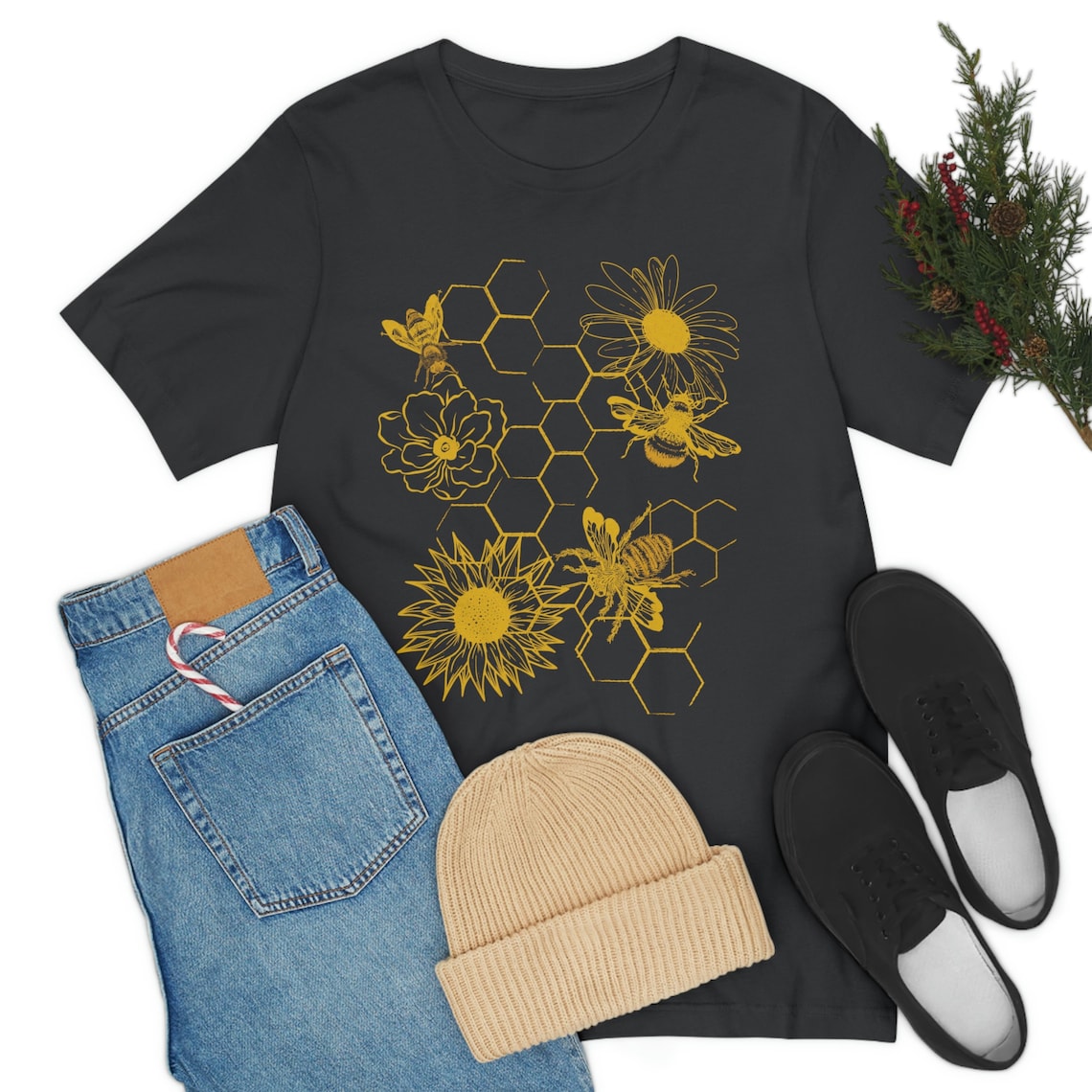 Honeycomb Shirt, Beehive Tshirt, Honeybee Shirt, Bee Apparel, Bees ...