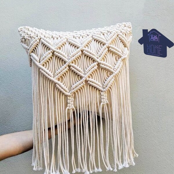 Macrame Pillow Cover - Etsy