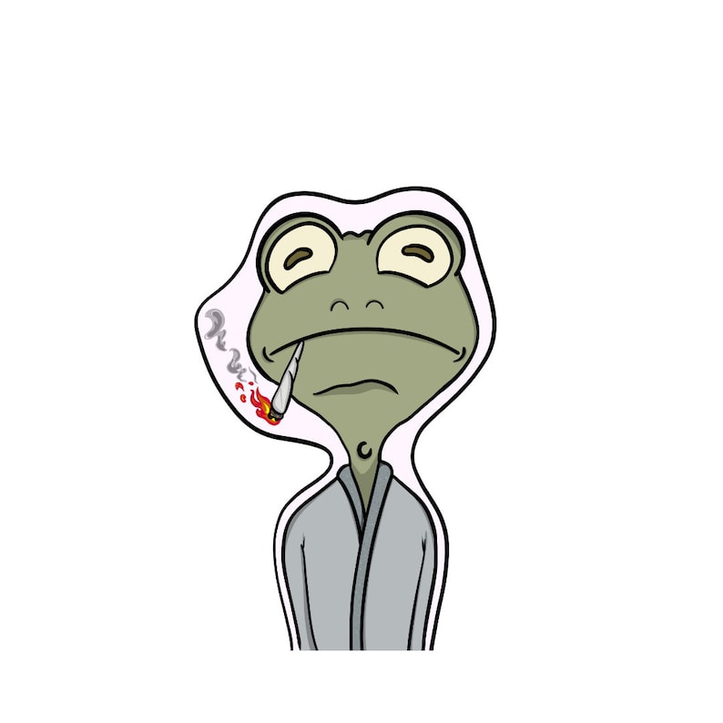 Vinyl Sticker Die Cut NSFW Stoner Edition 420 Funny Frog - Etsy