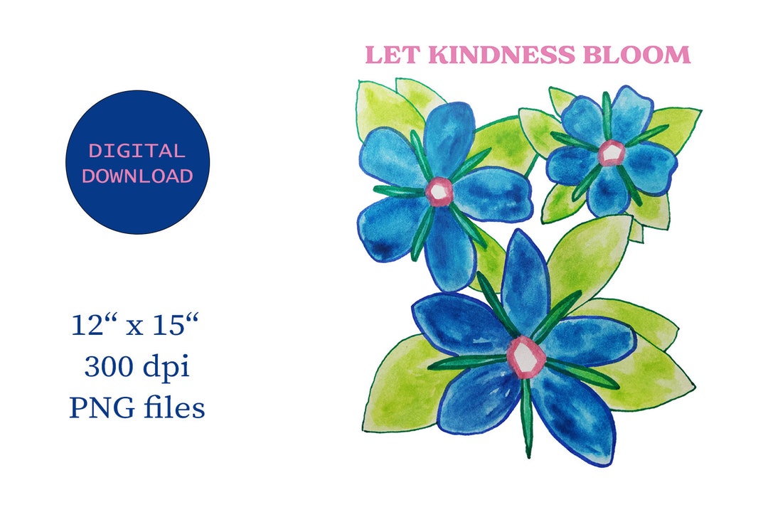 Let Kindness Bloom, Inspirational Quote, Inspirational Wall Art, Home ...