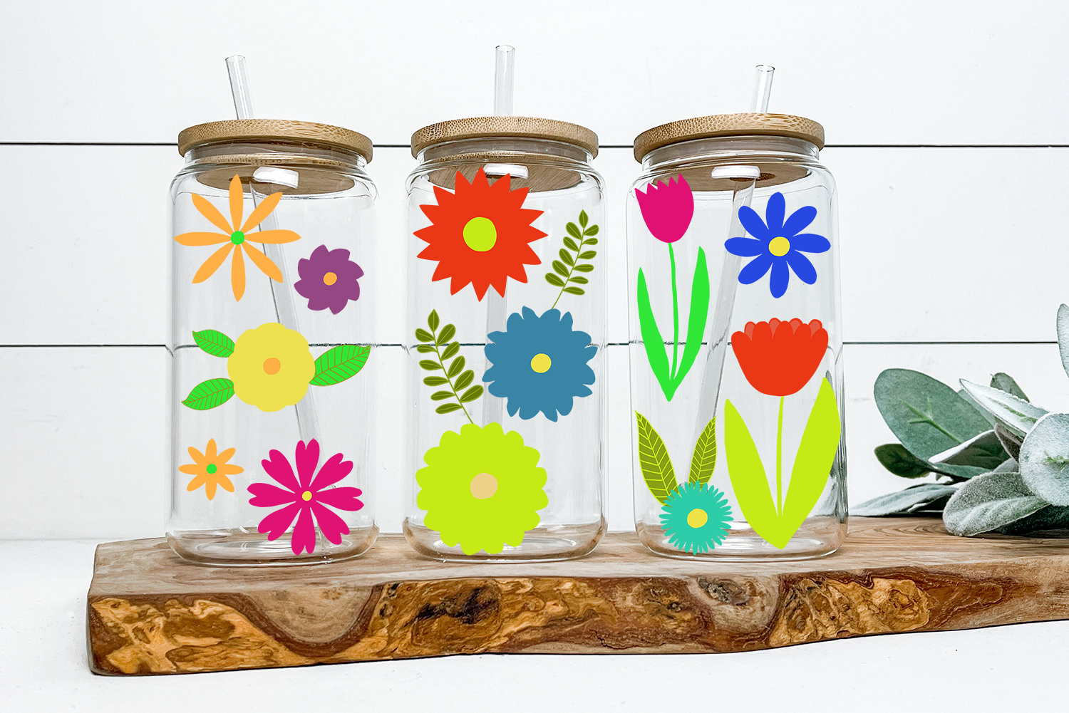 Colorful Flowers Clipart Bundle, Floral Sublimation, Flowers PNG ...