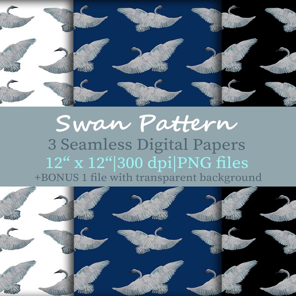 Swan Wallpaper - Etsy