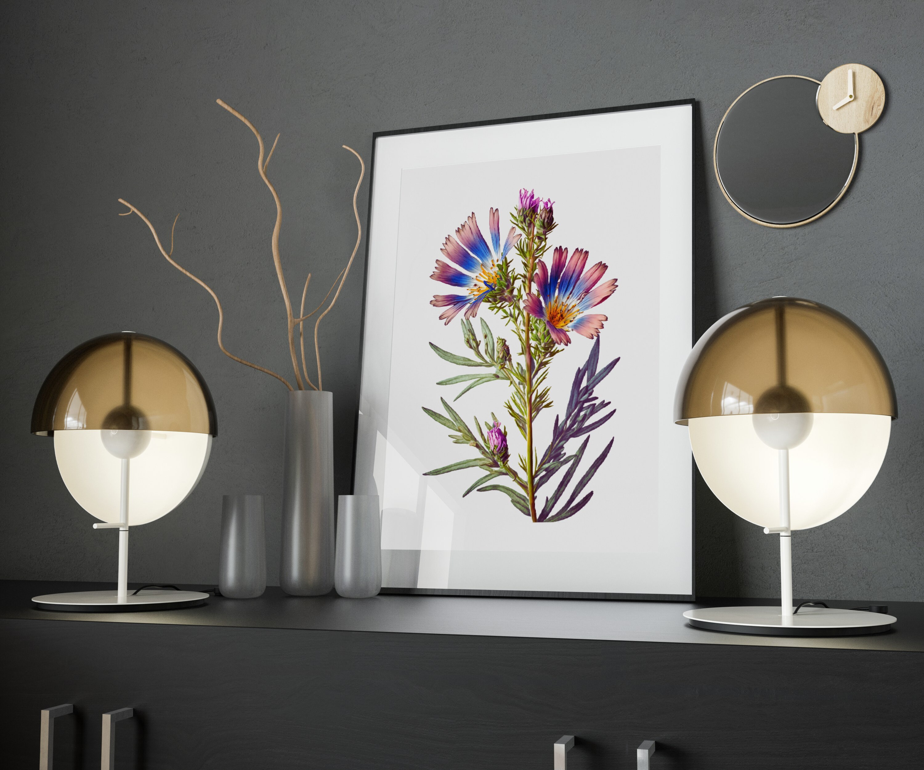 Watercolor Wildflower Poster: Floral Wall Art for Living Room - Etsy