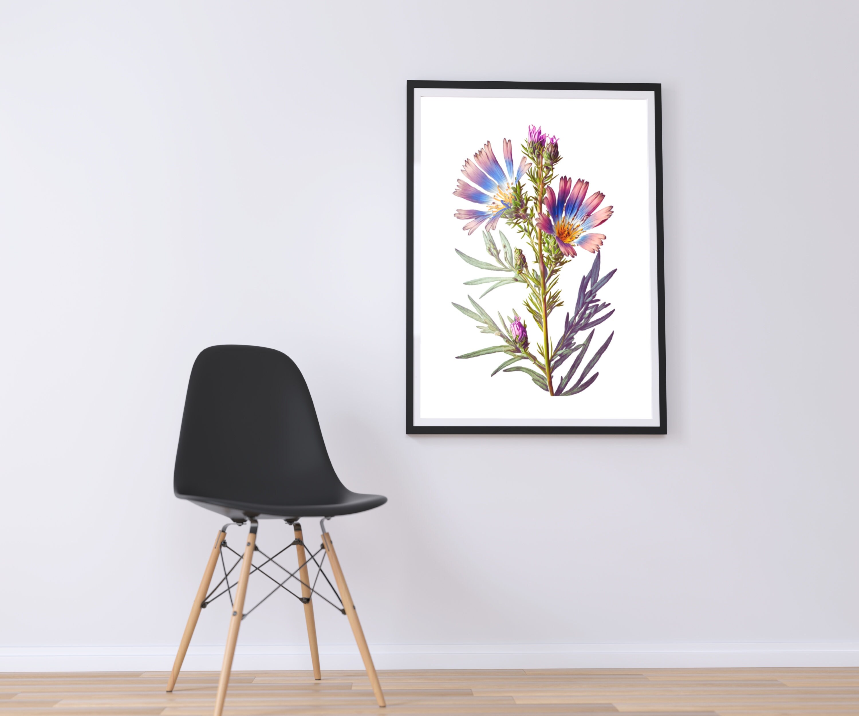Watercolor Wildflower Poster: Floral Wall Art for Living Room - Etsy