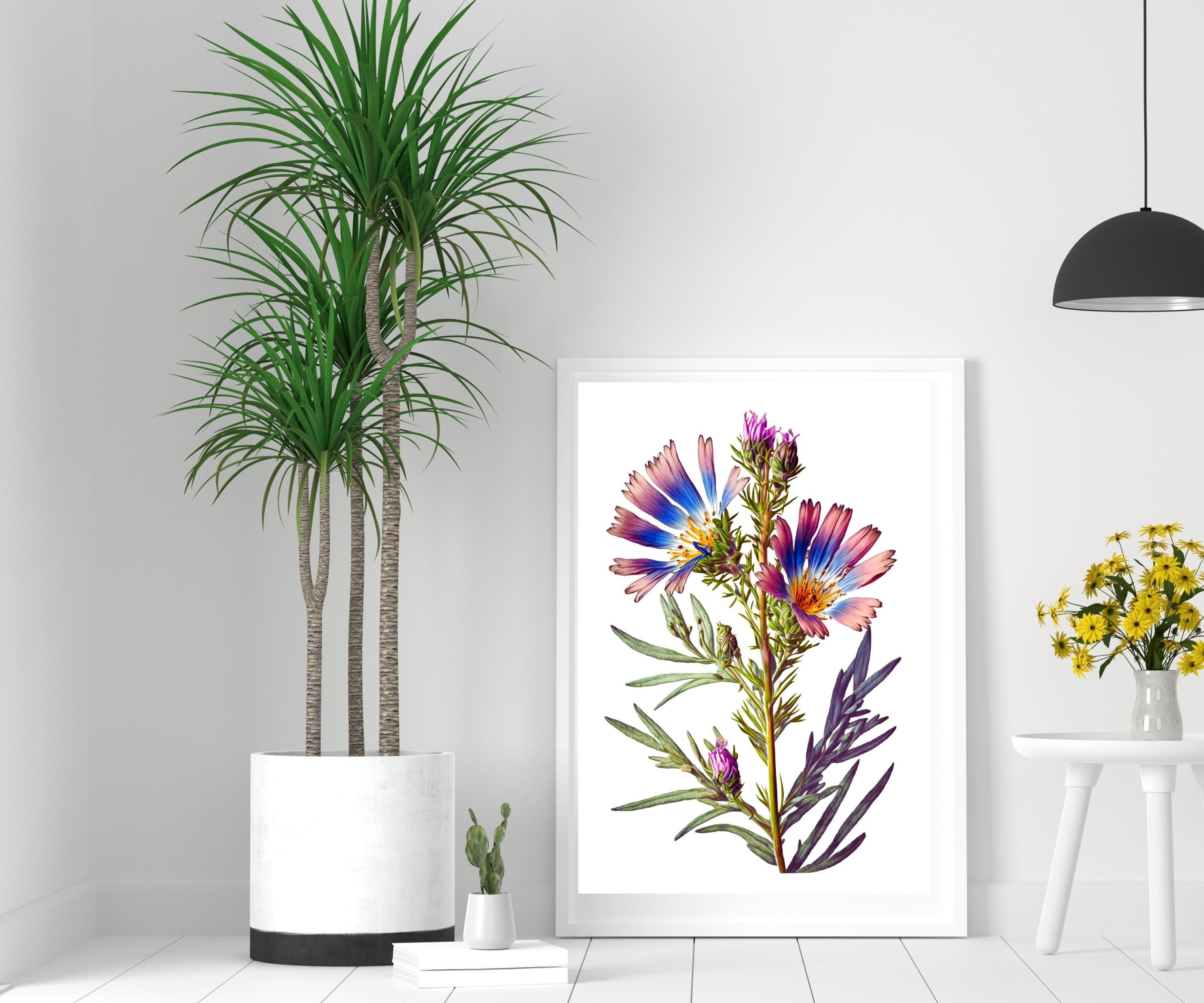 Watercolor Wildflower Poster: Floral Wall Art for Living Room - Etsy