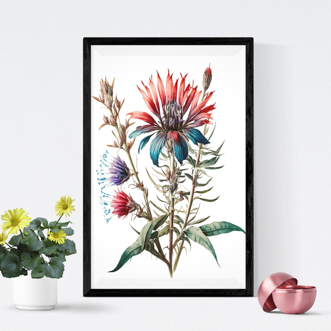 Wall Art Watercolor Printable Flower Poster Watercolor - Etsy