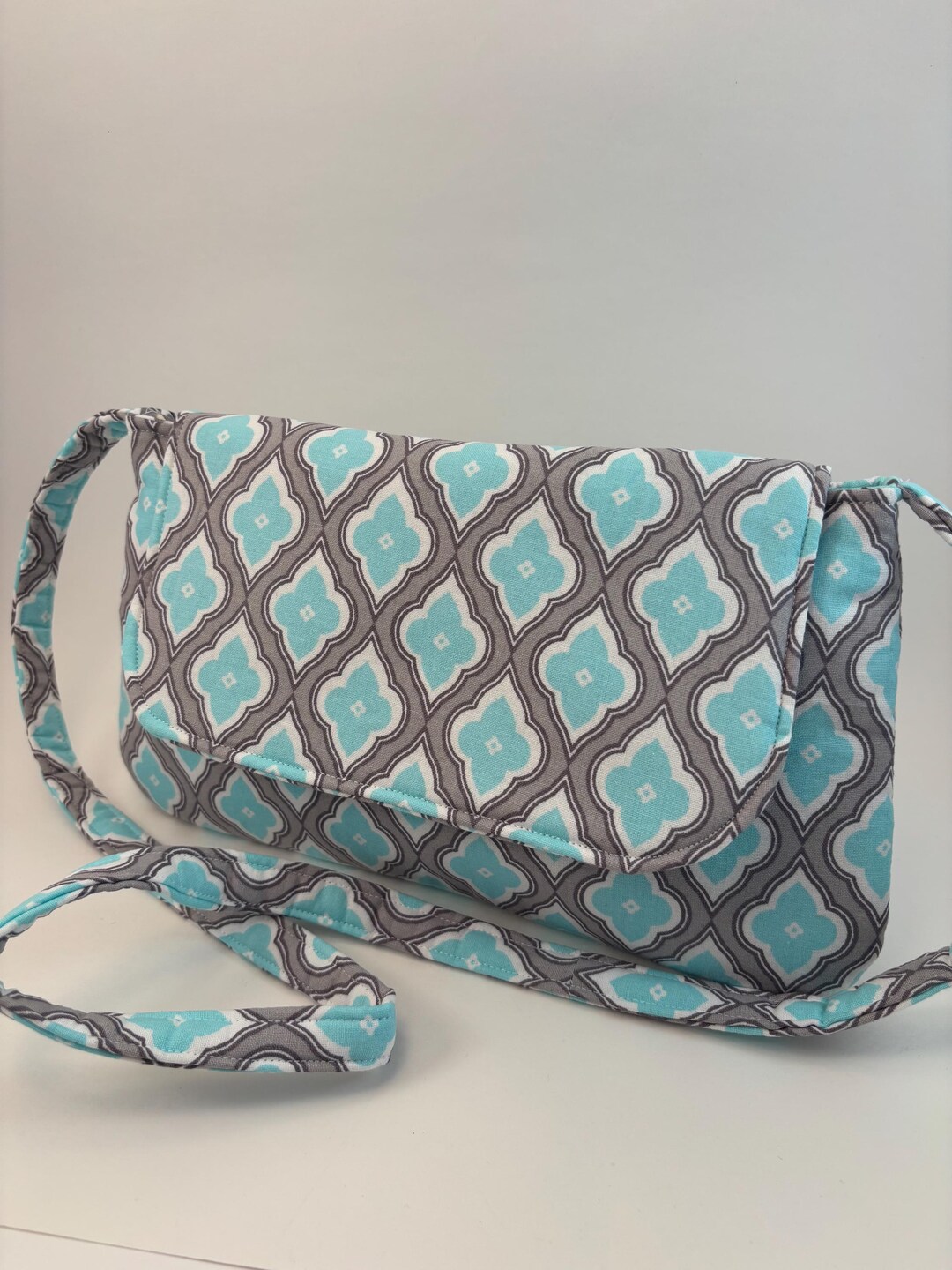 Blue and Gray Pattern Purse - Etsy