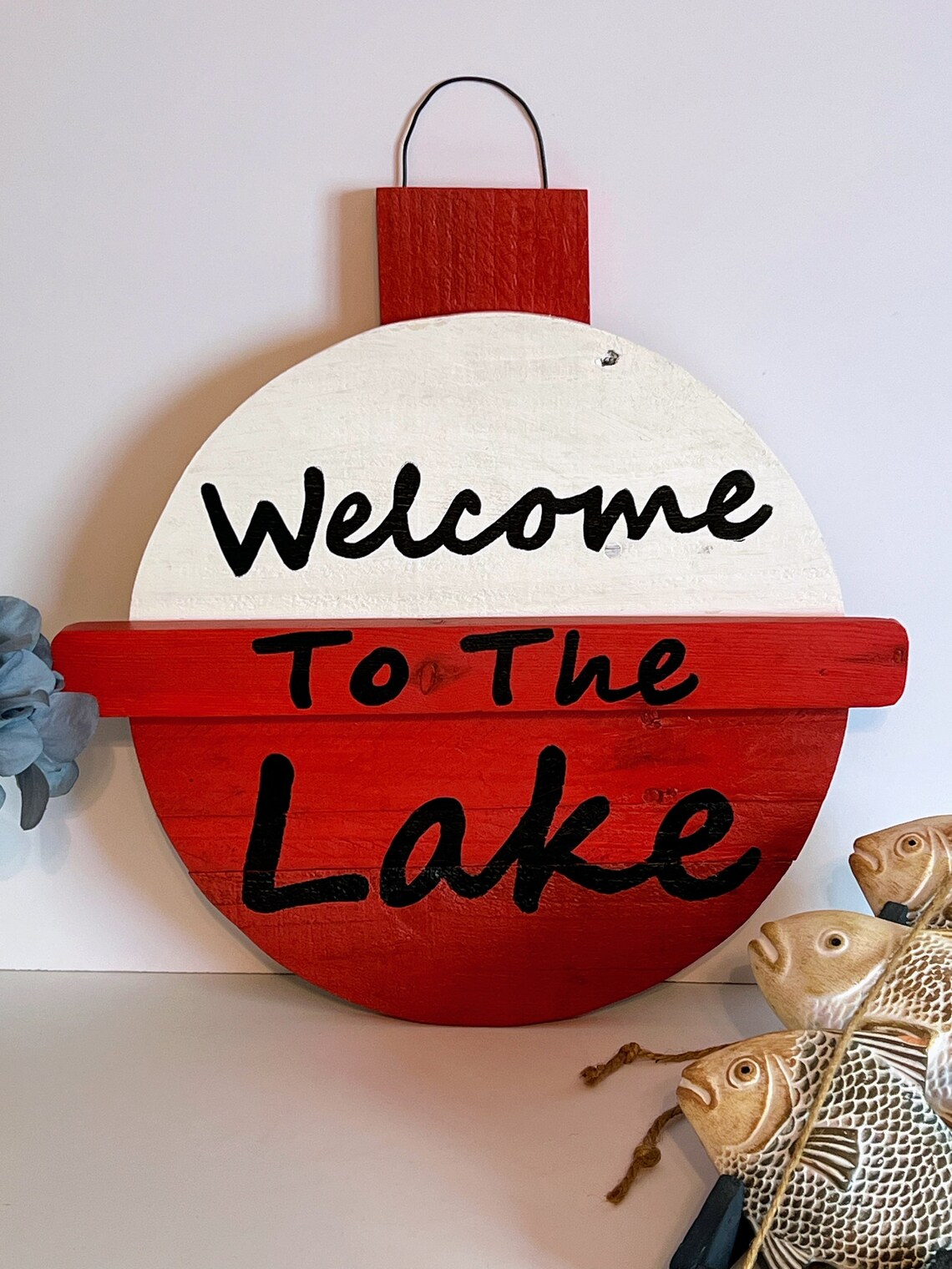 LOOK! “welcome to the Lake” Pallet Bobber Door/wall Hanger - Etsy