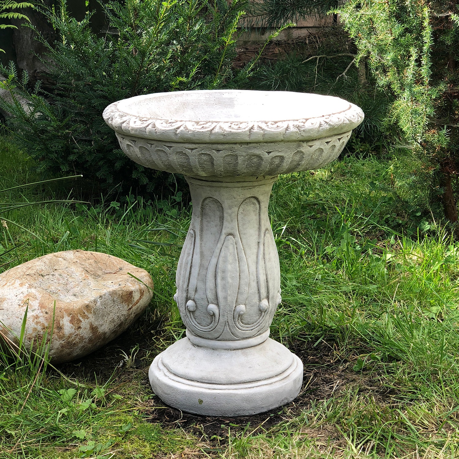 Hand Cast Stone London Bird Bath Best Quality Highly Detailed Garden ...