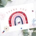 4th of July Thank You Card Girl Red White and Blue Birthday Thank You ...