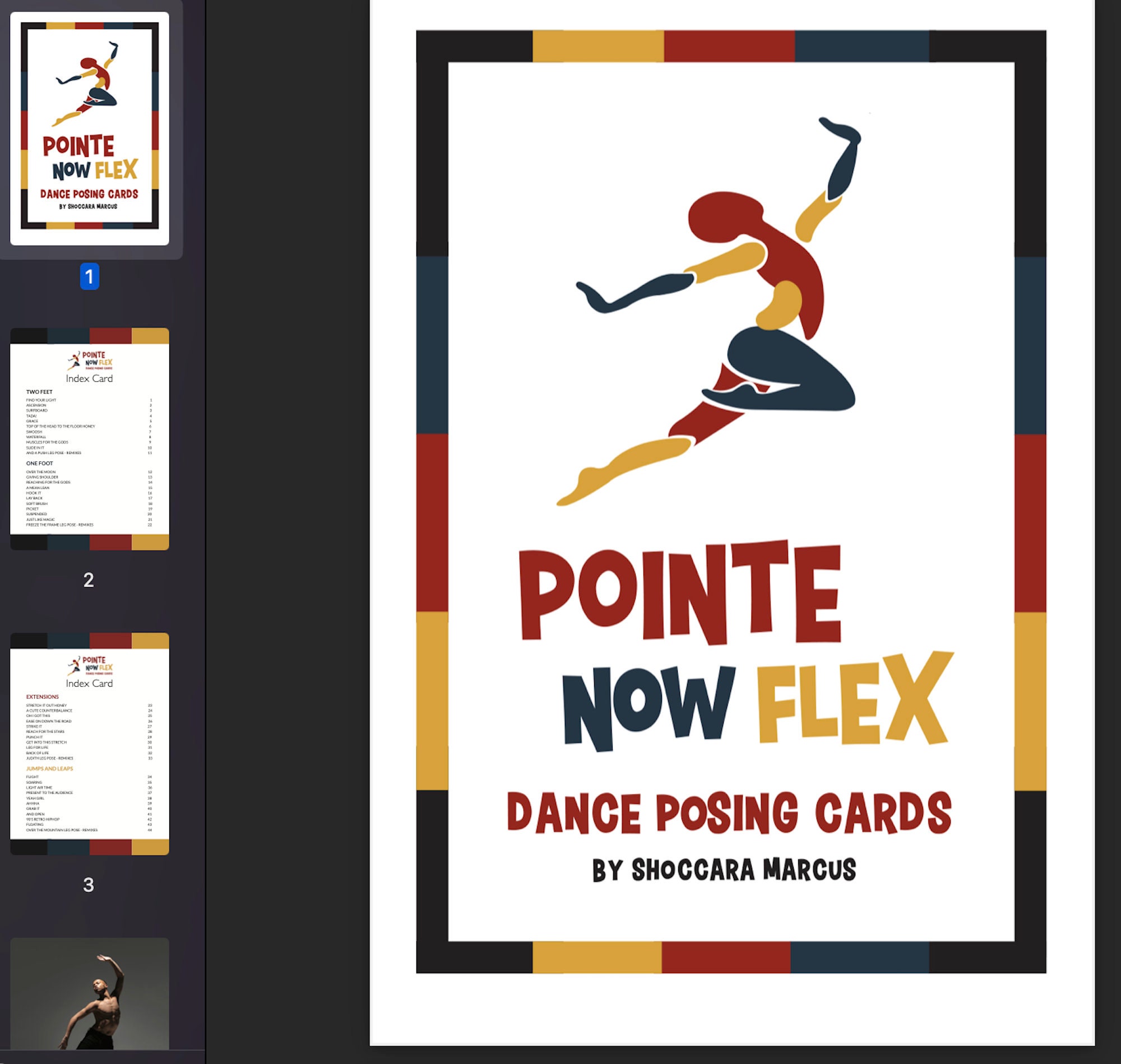Pointe Now Flex Dance Posing Cards DIGITAL DOWNLOAD - Etsy