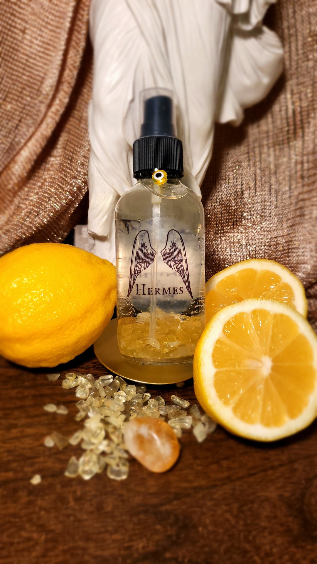 Hermes Essential Oil and Citrine Room, Linen, and Altar Mist - Etsy