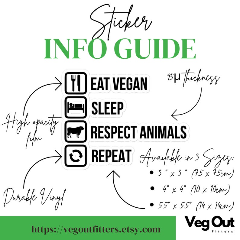 Cute Vegan Sticker, Vegan Stickers, Vegan Gift for Her, Gift for Him ...