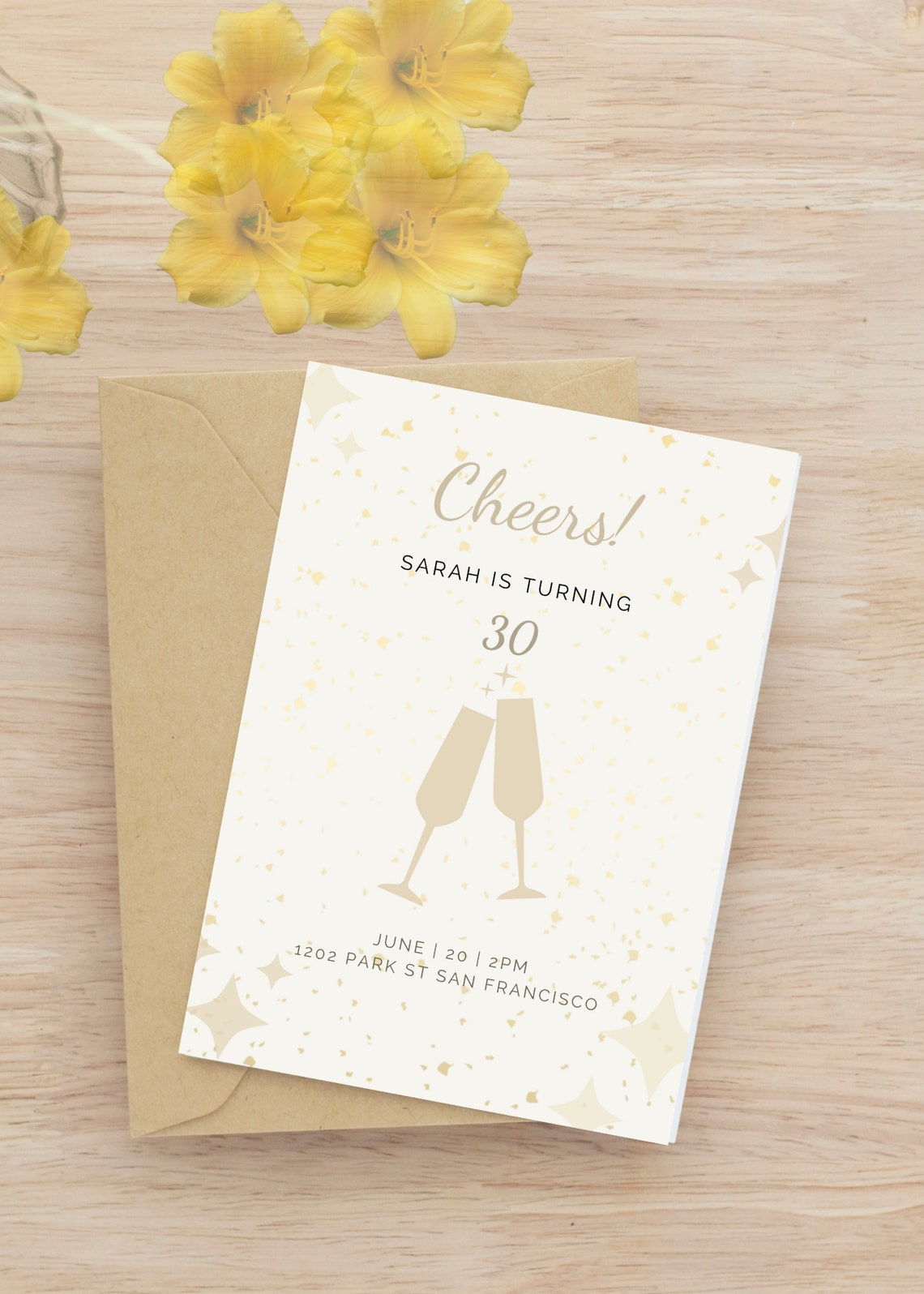 Printable and Mobile Birthday Invitation Template, Editable Birthday ...