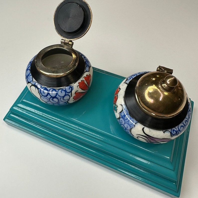 Veratcolor Handmade Double Ceramic Inkwell - Etsy