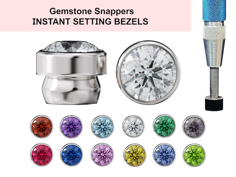 2.40mm Ø Tube Bezel Sterling Silver Set With 2.00mm Syn Birthstone ...