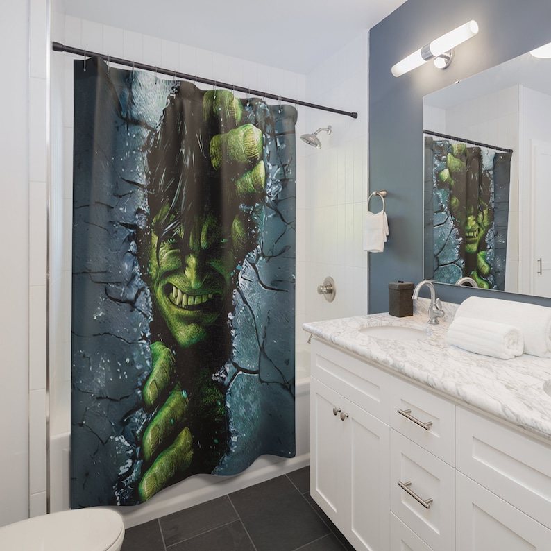 Hulk Unleashed Shower Curtain Transform Your Bathroom With the Might of ...