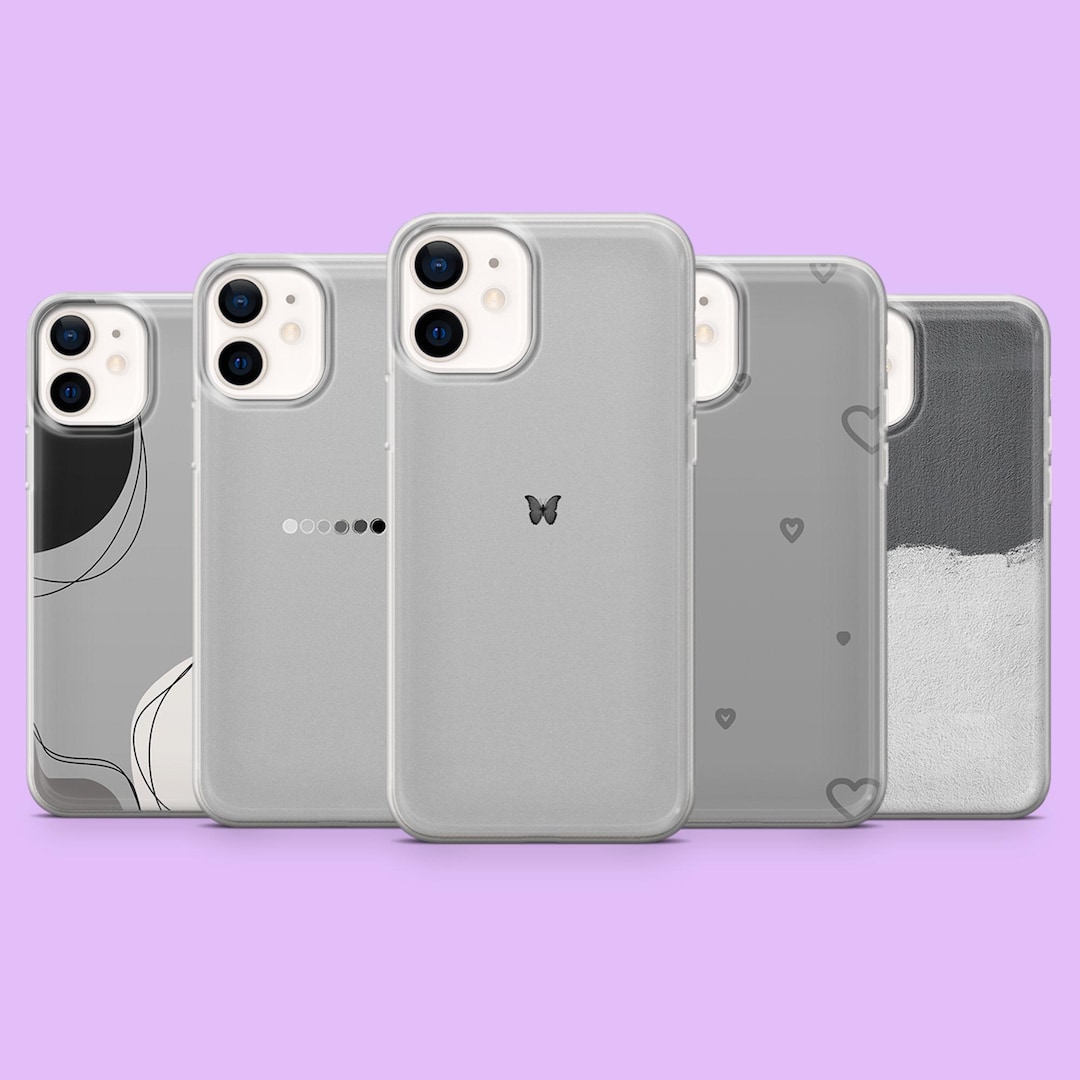 Dark Grey Phone Case Aesthetic Sport Gray Cover for iPhone 16e, 15, 14 ...