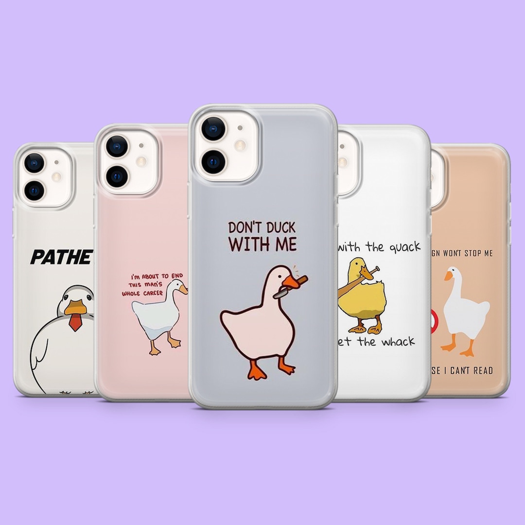Duck Phone Case Animal Meme Silly Goose Cover for iPhone 17pro, 17, 16 ...