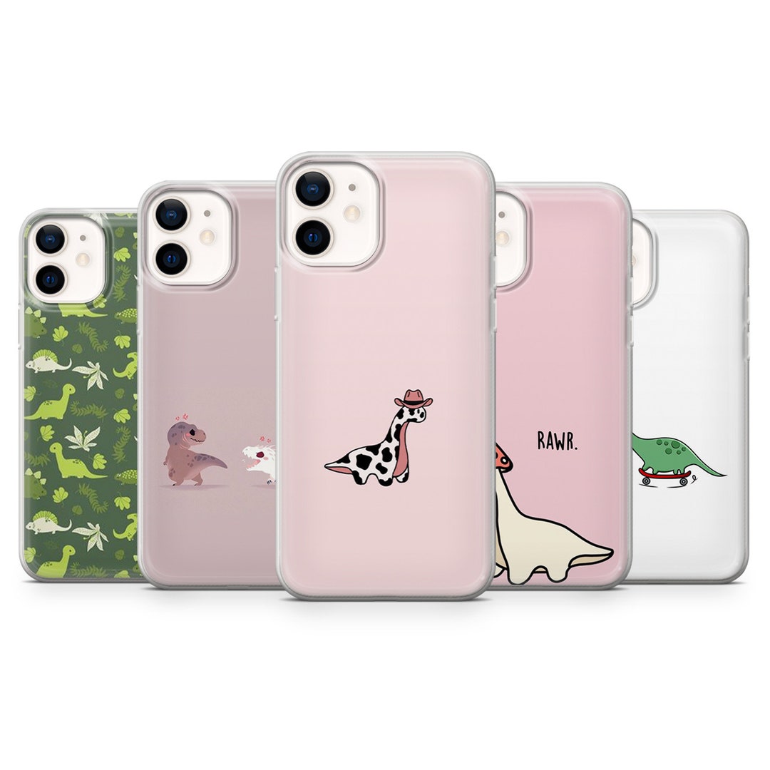 Dinosaur Phone Case Animal Theme Cute Dino Cover for iPhone 15, 14, 13 ...