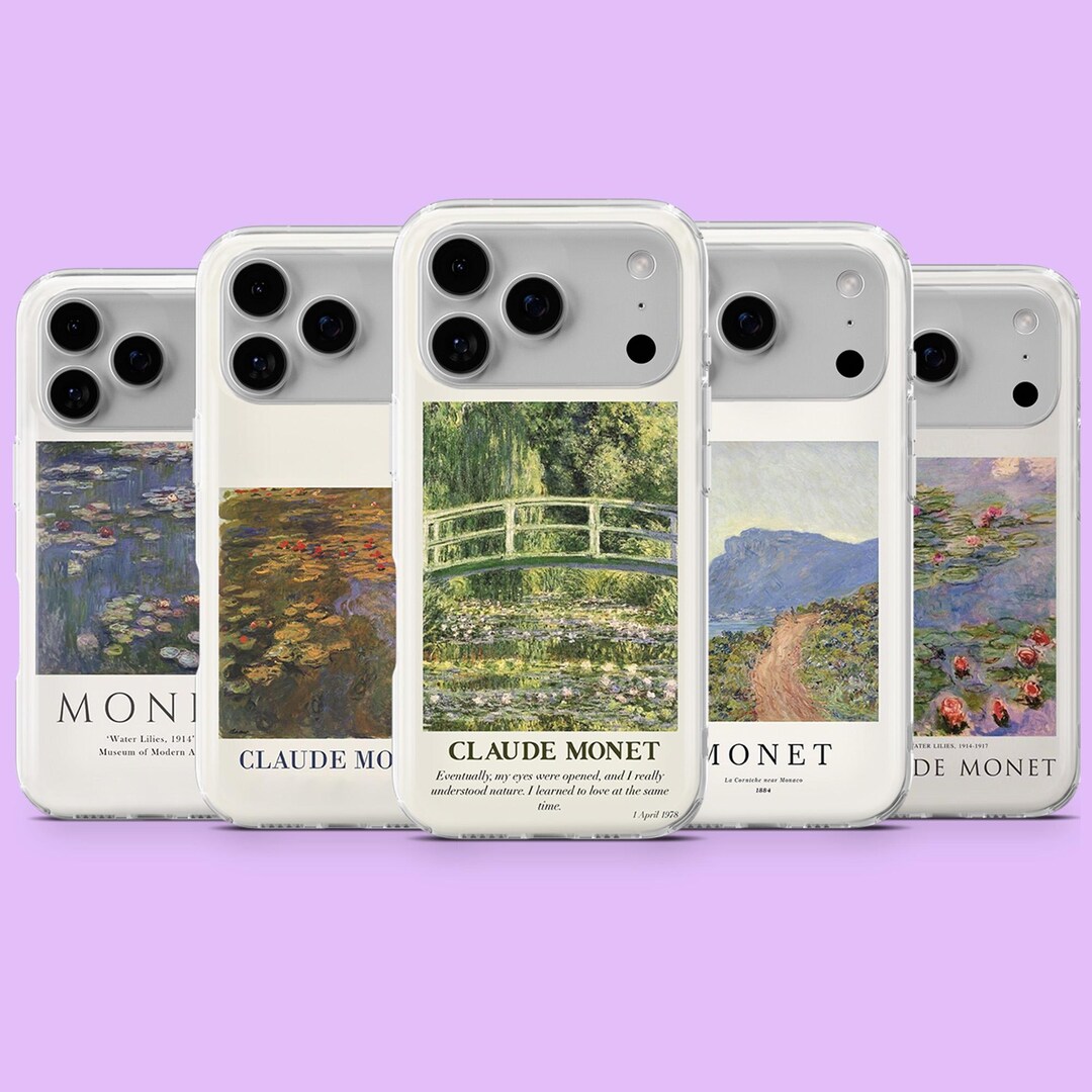 Monet Phone Case Art Claude Monet Cover for iPhone 17, 17pro, 16e, 15 ...