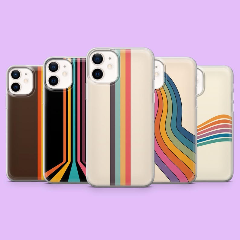Vintage Rainbow Phone Case Retro Stripes Cover for Google Pixel 10 ...