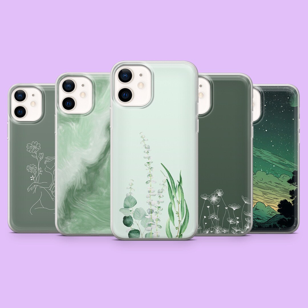 Minimalist Phone Case Neutral Mint Green Cover for iPhone 16e, 16pro ...