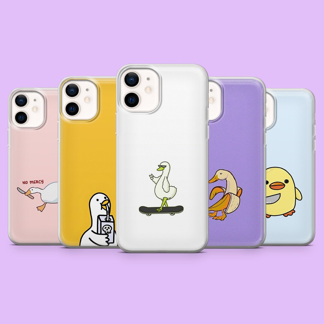 Cute Ducks Phone Case Duck Meme Funny Goose Cover for iPhone 15, 14, 13 ...
