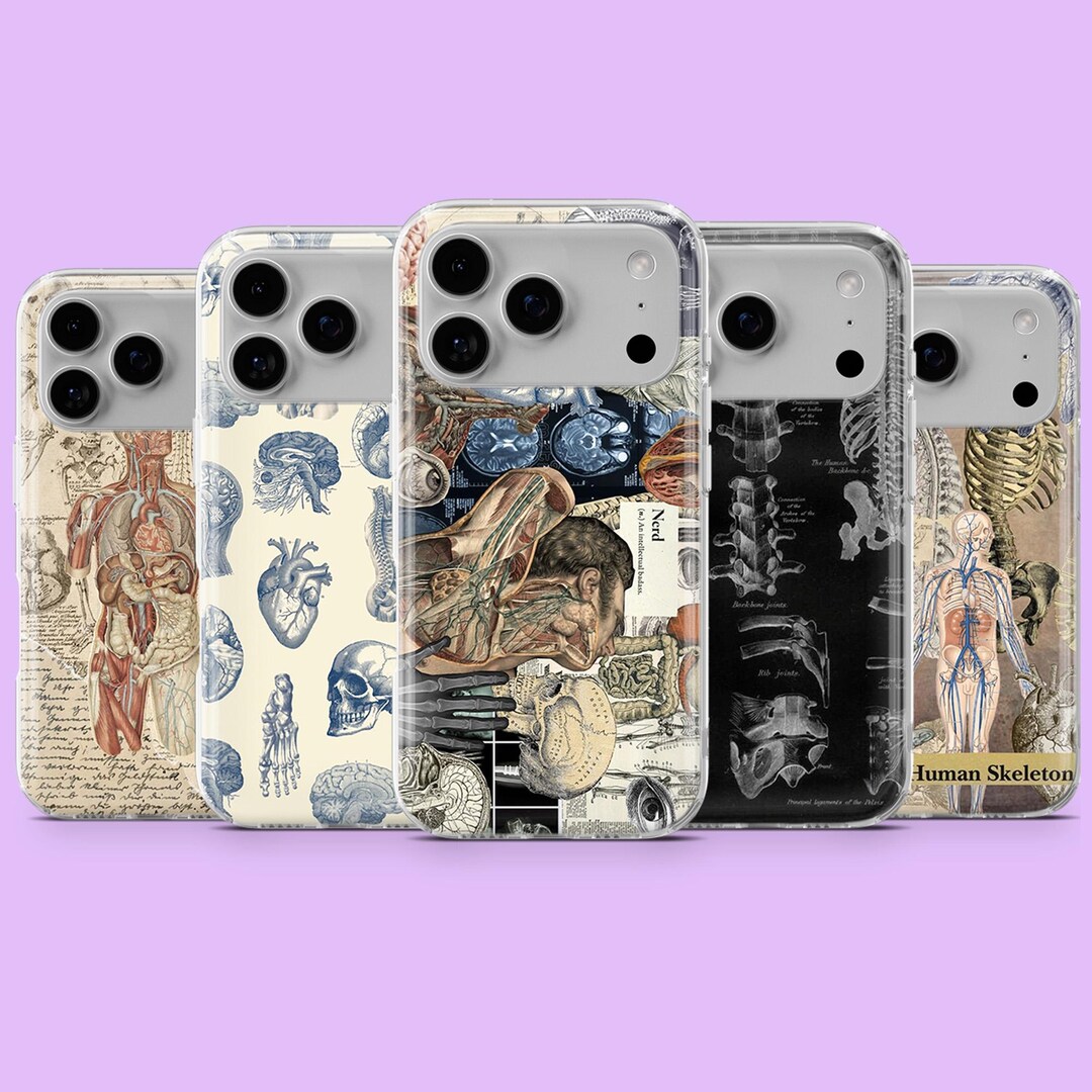 Body Anatomy Phone Case Medical Vintage Anatomical Cover for iPhone 17 ...