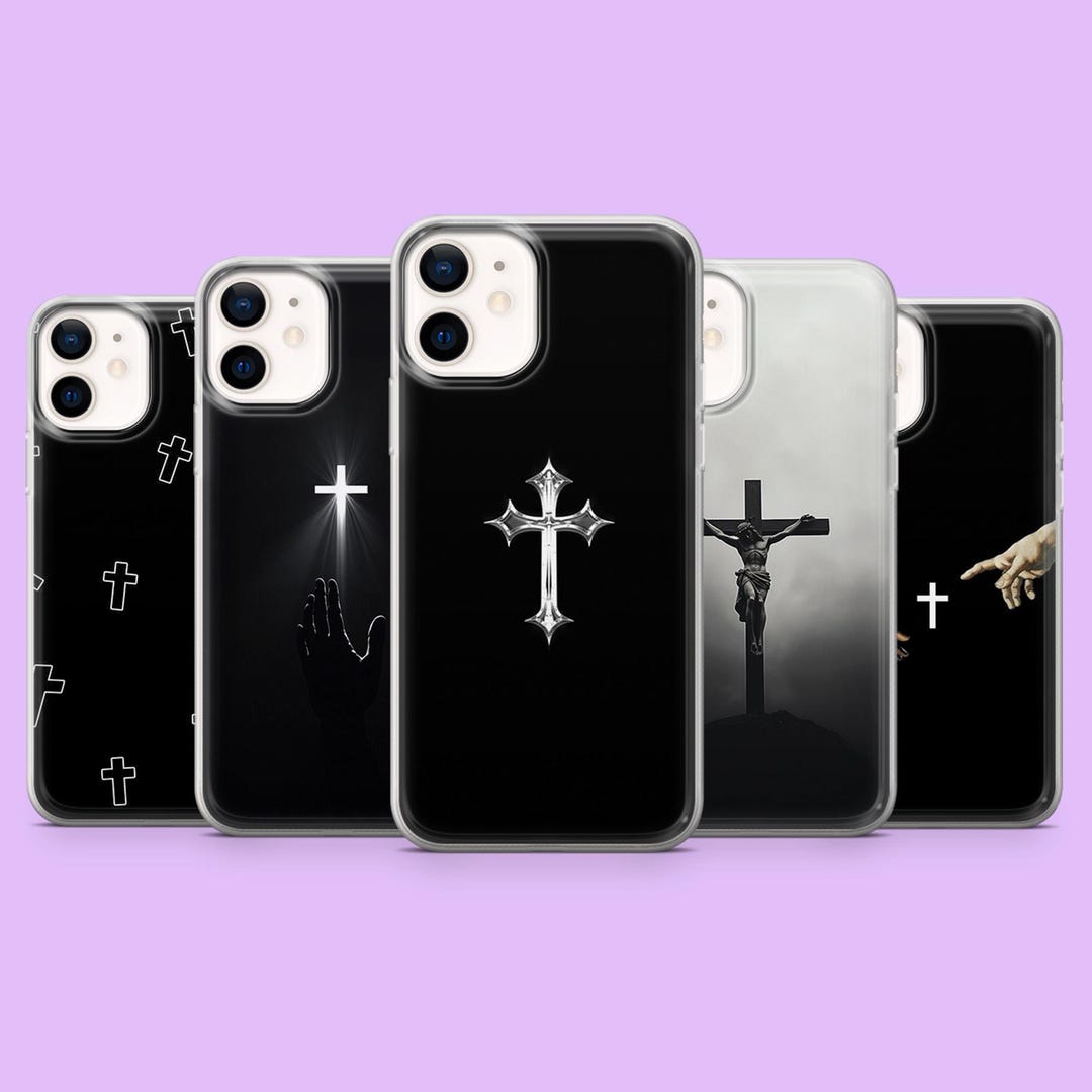 Cross Phone Case Faith God Jesus Cover for iPhone 16 Pro, 15, 14, 13 ...