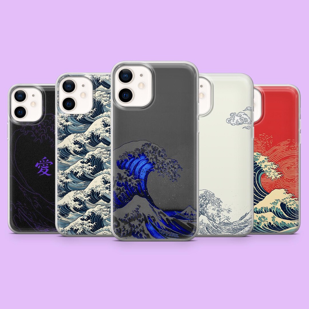 Japanese Scene Phone Case Japan Anime Tokyo Waves Cover for iPhone 16 ...